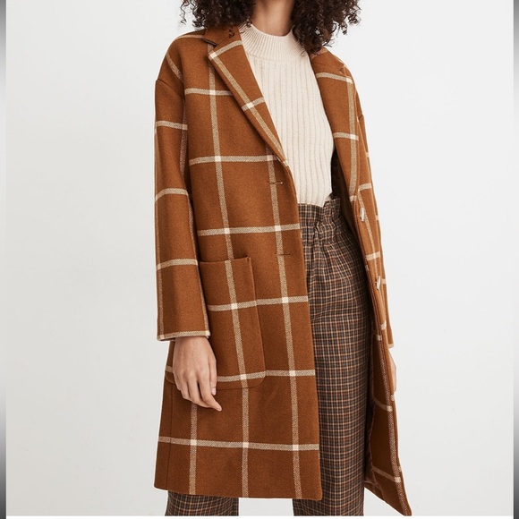 Madewell | Jackets & Coats | Madewell Windowpane 7sinspired Coat | Poshmark